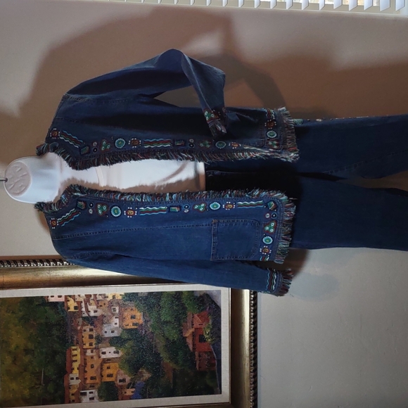 Ruby Rd. | Jackets & Coats | Embroidered Denim Jacket By Ruby Rd | Poshmark